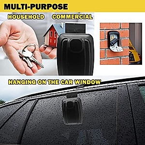 Upgrade Car Key Window Lock Box and Wall Lock Box, Car Key Lock Box window Great for Ride Share, Turo, GetAround, Car Window Key Safe Lock Box with Protective Cover to Hang on Window, 10 Year Warranty