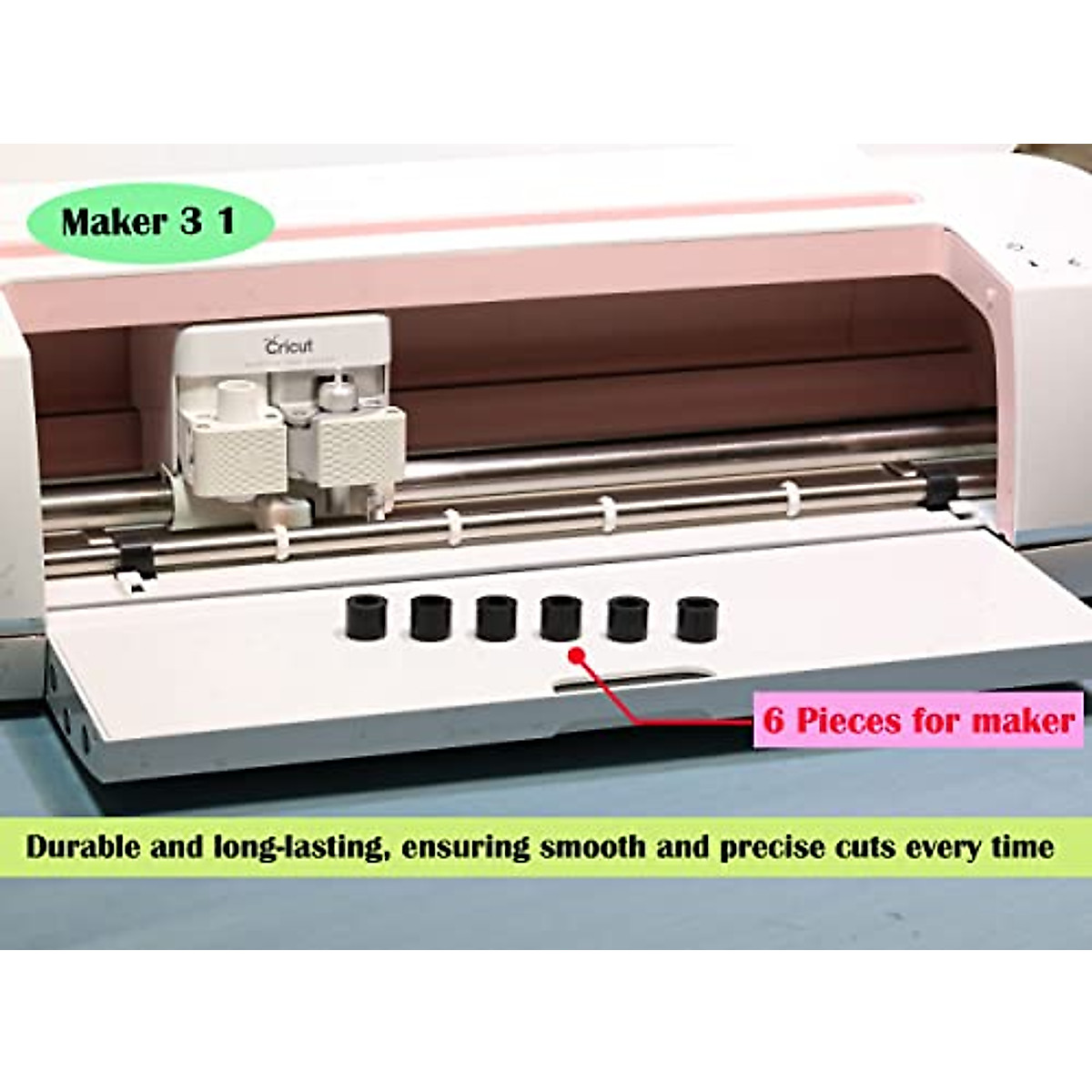 Rubber Roller Replacement Compatible with Cricut Maker 3 Maker and Explore Air2 1 Series [6 for Maker, 6 for Explore air]