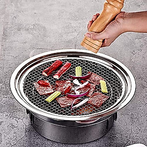 NEWCES Safety Certification Table-top BBQ Grill Round Charcoal Barbecue Grills Table Barbeque Grill Smoker BBQ Stove for Picnic Garden Terrace Camping Travel