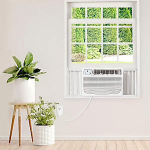 Keystone 24,000 BTU Window Air Conditioner with Dehumidifier and Supplemental Heat, 230V, Window AC for Extra Large Rooms up to 1500 Sq. Ft. with Remote Control, 3 Speeds, and Washable Filter, White