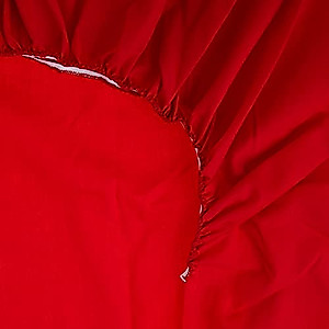 Baby Doll Bedding Chevron and Solid Color Fitted Crib/Toddler Bed Sheet Set, Red 2 Pk