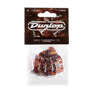 Dunlop Thumbpick Plastic Shell Ext. XL. 4 Count.