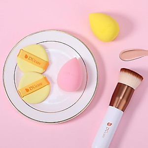 DUcare Foundation Brush Makeup Sponges Flat Top Kabuki Brush for Blending Liquid, Cream or Flawless Powder Cosmetics
