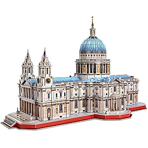CubicFun 3D Puzzle for Adults Moveable Notre Dame de Paris Church Model Kits Large Challenge French Cathedral Brain Teaser Architecture Building, 293 Pieces Christmas Decorations