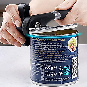 Can Opener Smooth Edge Manual, Can Opener Handheld, No Sharp Edges With Soft Grips, Food Grade Stainless Steel Cutting Can Opener, Professional Ergonomic Can Opener for Kitchen & Restaurant