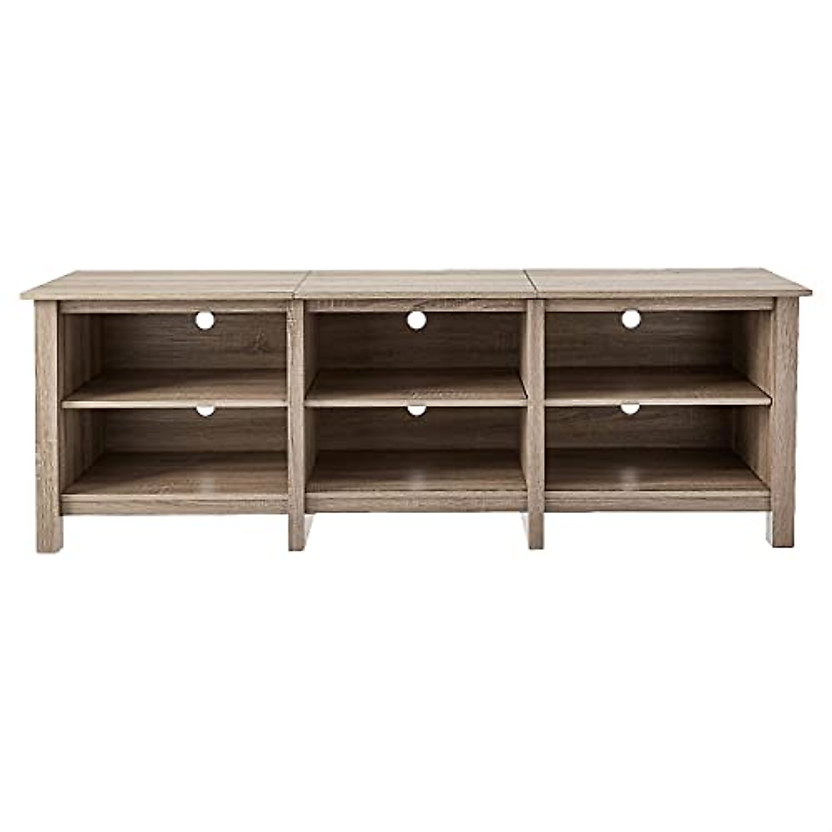 ROCKPOINT 70inch TV Stand Storage Media Console Entertainment Center,Driftwood