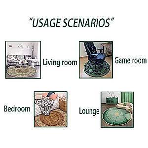 Anime Round Rug Thickened Non-Slip Locking Edge Large Size Round Area Rug, Anime Round Mats Carpet Decoration for Living Room Bedroom Gaming Room 40 inch, 15