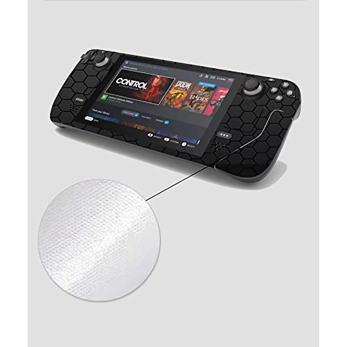 VEUENNS Full Set Games Decal Skin for Steam Deck console handheld gaming pc,Specially designed vinyl applique skin to Full steam deck coverage,provides protection and improves the feel of the trackpad