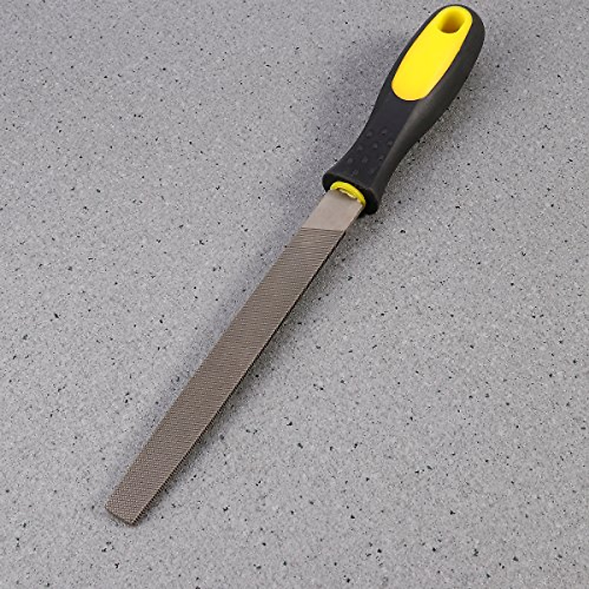 UEETEK 6-inch Hardened Steel File Flat Metal File Sharpening Tools with Comfortable Hand Grip Handles