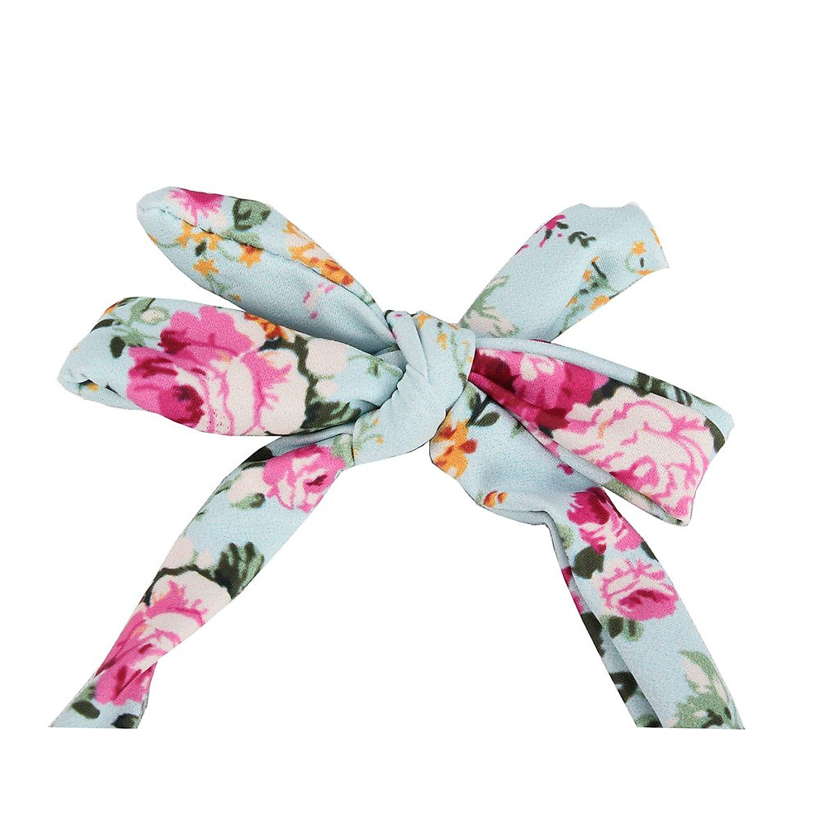 China Rose 50's Floral Ruffles Rompers Backless Dress Bathing Suit Swimwear (0-12 Months, Light Blue)