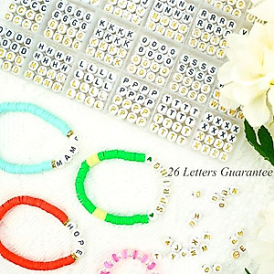 Paodey 16,000pcs Clay Beads Bracelet Making Kit 96 Colors, 900pcs Letter Beads, 100pcs Number Beads, Gold Silver Spacer Beads for Friendship Bracelets Jewelry, 6 Boxes Polymer Heishi Beads