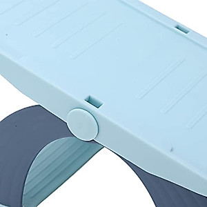 Shoe Slot Organizer 3 Level Adjustable Bridge Type Shoe Rack Space Saving Home Apartment (Blue)