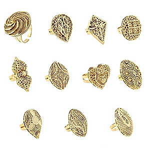 CB Gold Jewelry Dubai Golden Ring Engagement Adjustable Size Finger for Ethiopian African Nigerian Design