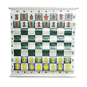 US Chess Federation 36" Pouch-Style Chess Demonstration Set with Deluxe Carrying Bag (Clear Plastic Pieces)