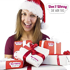 Muminglong 1.5 Inch Don’t Worry She Won This Sticker,Thank You Sticker,Small Shop Sticker, Small Business, Handmade Sticker,Packaging Sticker, 500 PCS