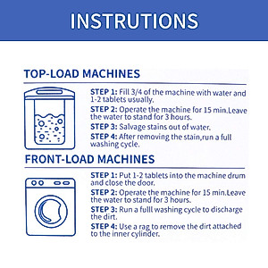 NATRUTH Washing Machine Cleaner Descaler 30 Pack Deep Cleaning Washer Cleaner Tablets For HE Front Loader & Top Load Washer