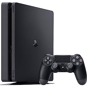 Playstation 4 Slim 2TB SSHD Console with Dualshock 4 Wireless Controller Bundle Enhanced with Fast Solid State Hybrid Drive (Renewed)