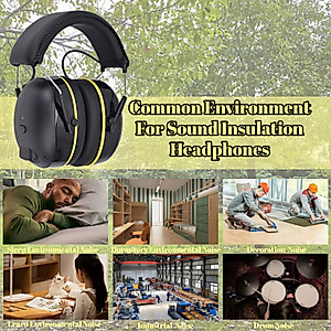 Hearing Ear Muffs, Bluetooth 5.0 Ear Defenders Noise Canceling Hearing Protector Voice Control Over the Earmuff for Shooting Mowing Construction