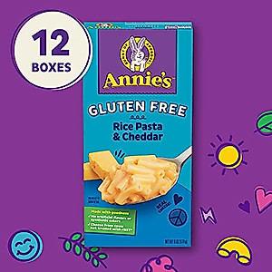 Annie's Gluten Free Macaroni and Cheese Dinner, Rice Pasta & Cheddar, 6 oz. (Pack of 12)