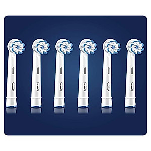 Oral-B Clean and Care Sensitive Clean Replacement Toothbrush Head, Pack of 6 Counts
