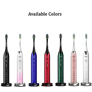 Wagner & Stern Ultrasonic whitening Toothbrush with Pressure Sensor. 5 Brushing Modes and 4 Intensity Levels with 3D Sliding Control, 8 Dupont Bristles, Premium Travel Case.