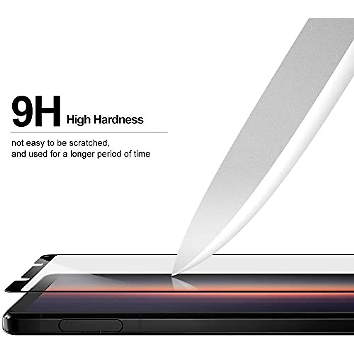AISELAN for Sony Xperia 1 III Full Coverage Screen Protector Glass, [2 Pcs] Black Silk Anti-Scratch Case Friendly Tempered Glass Protective Film for Sony Xperia 1 III Phone