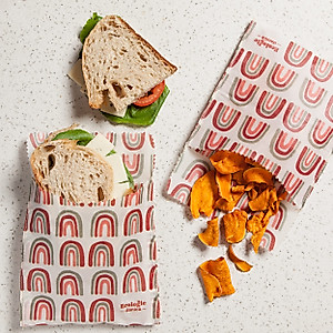 Ecologie Reusable Beeswax Sandwich Bag Prisma Reusable Food Storage Bags, 6.5 x L6.5, Set of 2