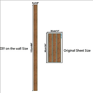 BIBITIME Nursery Growth Chart for Kids Room Decor Measuring Ruler ft Height Chart Wall Decal Classroom Bedroom Living Room Back Door Porch Vinyl Sticker