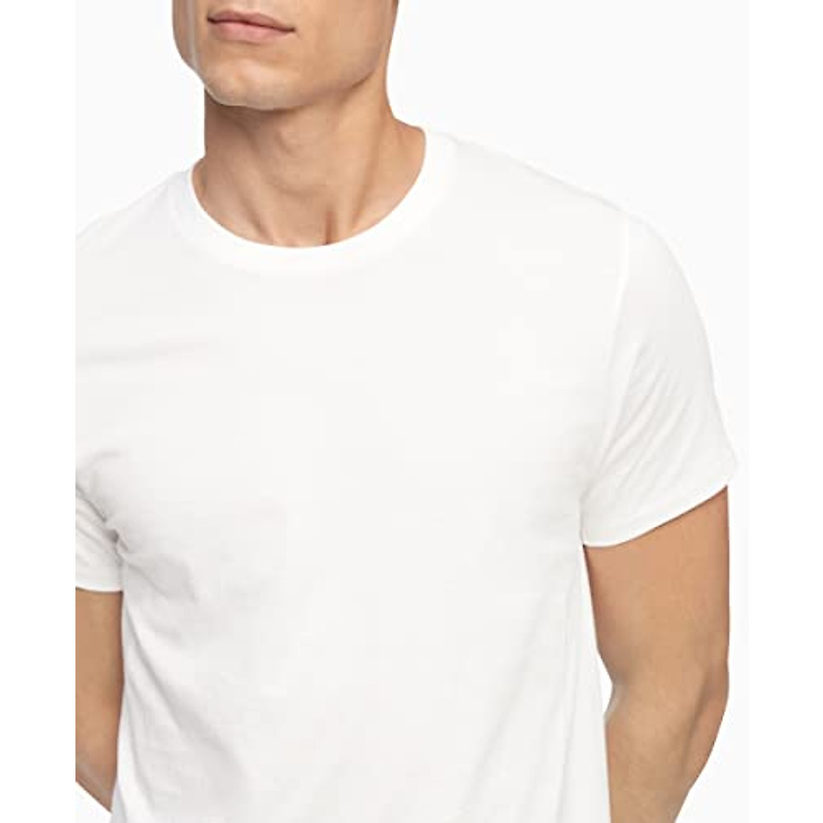 Calvin Klein Men's Cotton Classics 5-Pack Undershirts, 5 White Crewneck, Large