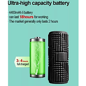 Vibrating Foam Roller 5-Speed, Next Generation Electric Foam Roller for Muscle Relaxation, Fitness Deep Tissue Massage Foam Roller for Post-Workout.