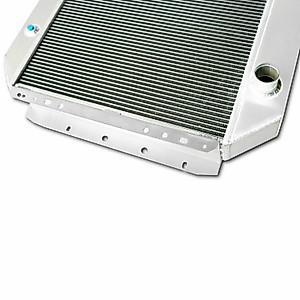RadBuild DPI433 4 Row Aluminum Radiator for 1966-1979 Ford F100 F150 F250 F350 F500 Bronco Trucks V8 CC433 CU433 Radiador 1967 1968 1973 1974 1975 1976 1977 1978 1979 67 68 69 72 74 Downflow Radiators