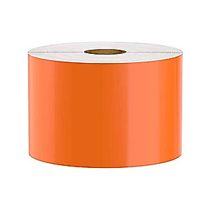 Premium Vinyl Label Tape for DuraLabel, LabelTac, VnM SignMaker, SafetyPro, Viscom and Others, Orange, 3" x 150'
