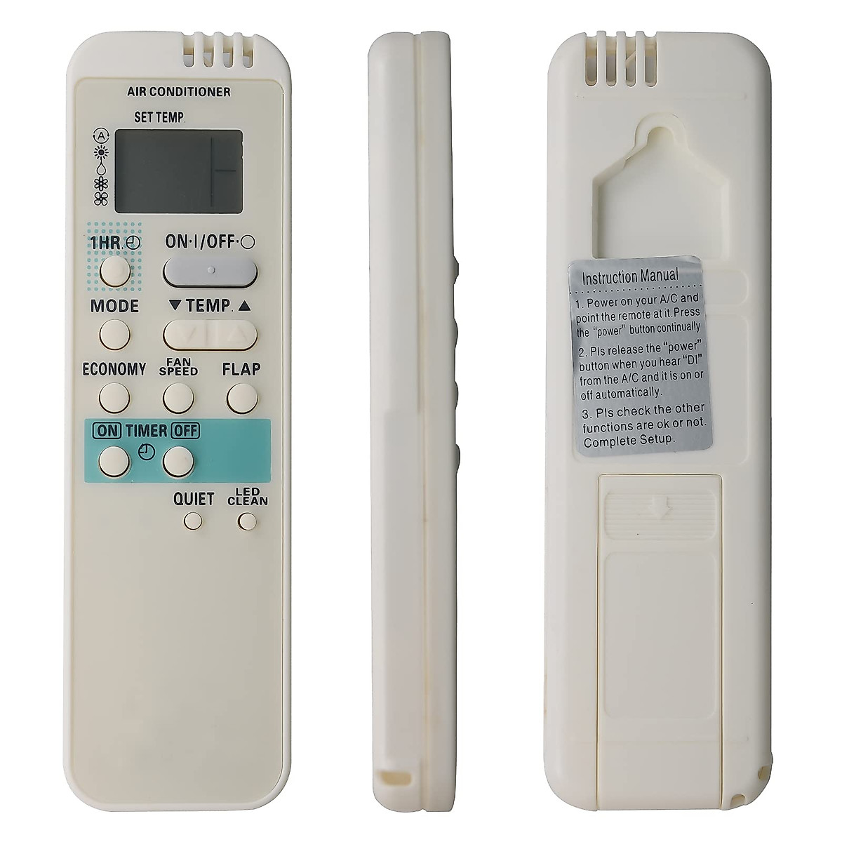 Scckcc Replacement Remote Control for Sanyo Air Conditioner RM-8033Y RCS-SH1UA RCS-SH80UA-WL RCS-BH80UA-WL RCS-4HVPIS4U Mini-Split Wall-Mounted Heat Pump Air Conditioner