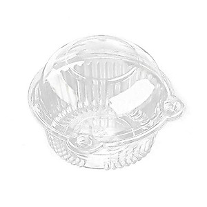 Cupcake Holders Individual,50 PC Cupcake Containers Disposable Clear Plastic Single Muffin Dome Holders Cases Individual Cupcake Boxes Bulk (white, 50 pcs)