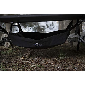TETON Sports Under Cot Storage; Perfect Companion to the TETON Sports Camping Cots; A Must Have for Camping Cot Users; Storage Organizer for Under Your Cot , Black, 25.5 x 23.5 x 5"