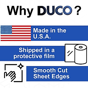 Duco Clear Cast Acrylic Sheet 1/8 Inch Thick 24" X 24" - Pack of 1 Cut to Size, Thin, Clear Acrylic Sheet - Transparent Plexiglass Panel for DIY Crafts, Window Replacements, Signs, Displays, & More