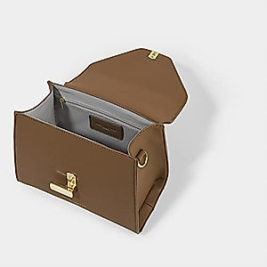 KATIE LOXTON Casey Womens Medium Sustainable Style Convertible Strap Top Handle Shoulder Bag Brown