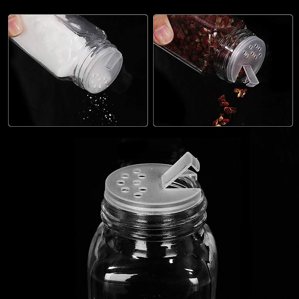 Bamboo Spice Rack Organizer,Seasoning Rack with 23 Pack 4 oz Empty Glass Spice Jars with Sliver Metal Caps. Include Pen, Brush, Funnel and 80 Labels.