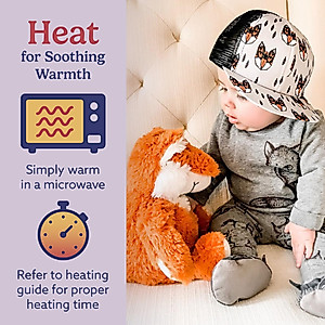 warmies Microwavable & Weighted Stuffed Animals, Fox - Heated Stuffed Animal Plushie for Warmth & Comfort - Cute Soft Plush Toys for Adults & Children (Boys, Girls, Babies & Toddlers)