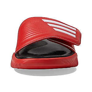 adidas Unisex Alphabounce 2.0 Slides Sandal, Vivid Red/White/Black, 9 US Men