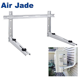 Air Jade Mini Split Bracket with Cross Bar, Heavy Duty Foldable Wall Mounting Bracket for Ductless Mini Split Air Conditioner Heat Pump Systems, 9000-36000 BTU Condenser, 450 lbs