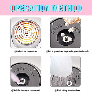 WLL-DP Mini Cotton Candy Machine, Portable Household Candy Floss Maker, for Birthday Festival Family Party Homemade Sweets Chic Gift