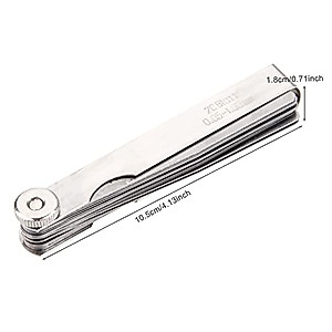 20 Blades Feeler Gauge, Universal Stainless Steel Feeler Gauge, Gap Measuring Tool/Metric Imperial Measure Hand Tool for Repairing, Checking Valves,etc