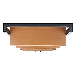 Safavieh Home Collection Lavina Natural and Charcoal 3-Shelf Etagere