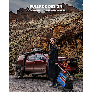 POXURIO 4000 Watt Dual Fuel Inverter Generator, Gas Propane Powered Generator Super Quiet, Remote Start/CO Sensor/RV Ready/EPA for RV, Camping and Home