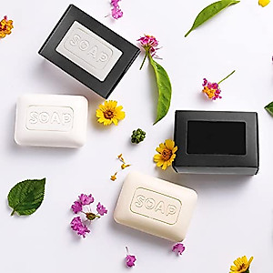 FSWCCK 50 Pcs Small Rectangle Kraft Paper Boxes with Clear Window, 3.34'' x 2.36'' x 1.18'' Mini Soap Treat Gift Box for Candy, Bakery, Chocolate, Jewelry Display, Party Favors