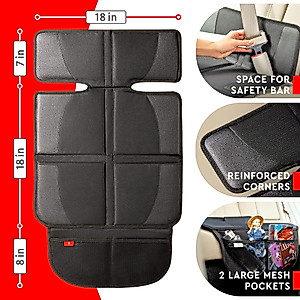 Helteko Backseat Car Organizer (Pack of 2) Booster Car Seat Protector (Pack of 2), Black