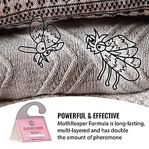 Clothing Moth Traps 6 Pack with Pheromones Prime, Clothes Moth Trap with Lure for Closets & Carpet, Moth Treatment & Prevention