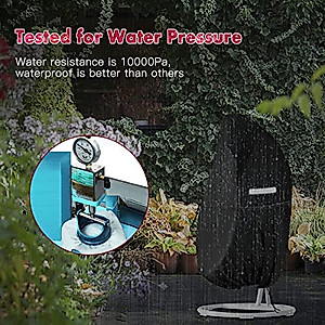 ODSPTER Patio Hanging Egg Chair Cover 420d Durable Lightweight Waterproof Egg Swing Chair Cover with Drawstring Garden Furniture Protector