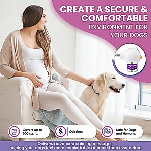 TopSum Dog Calming Diffuser Refills: 4 Pack Dog Pheromones Calming Diffuser Refills - Dog Appeasing Pheromone - Pheromones for Dogs - Calming Pheromones for Dogs, 4 Pack (Purple)